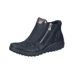 Rieker Freizeit Stiefel in schwarz/black-flower/antik | Gr.: 40