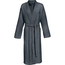 Erwin M&uuml;ller Erwin M&uuml;ller Piqu&eacute; Unisex-Bademantel lang Hohenfels in anthrazit | Gr.: M