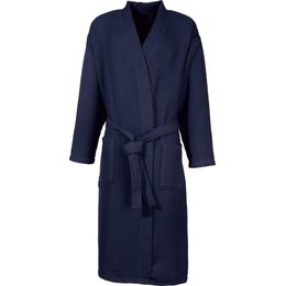 Erwin M&uuml;ller Erwin M&uuml;ller Piqu&eacute; Unisex-Bademantel lang Hohenfels in marine | Gr.: L