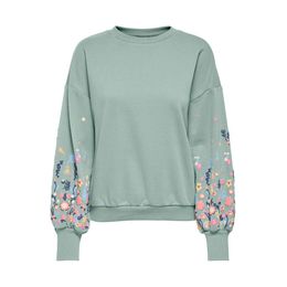 Only Sweatshirt 'ONLBrooke' Damen Gr&ouml;&szlig;e L blau / gelb / pastellgr&uuml;n / rosa