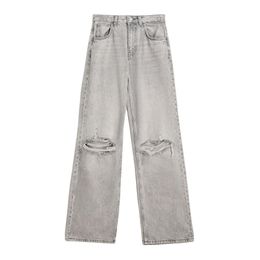 Bershka Jeans female Grey size 32