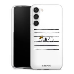 DeinDesign Galaxy S23+ Handy Silikon H&uuml;lle Case transparent Handyh&uuml;lle Snoopy Dog Peanuts Silikon Case