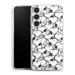DeinDesign Galaxy S23+ Handy Silikon H&uuml;lle Case transparent Handyh&uuml;lle Peanuts Snoopy Muster Silikon Case