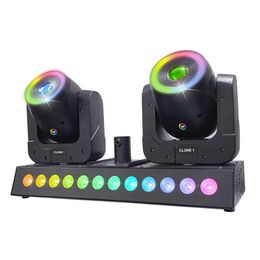 LIGHT4ME CLONE 1 LED RGBW Lichteffekt 2 Moving Heads Wash + Fernbedienung