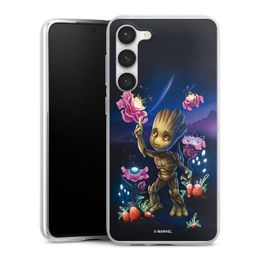 DeinDesign Galaxy S23+ Handy Silikon H&uuml;lle Case transparent Handyh&uuml;lle Baby Groot Marvel Guardians Of The Galaxy Silikon Case