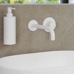 Herzbach DEEP WHITE Waschtischarmatur, Wandmontage, 23.203754.1.07,