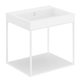 Cosmic The Grid Evo Waschtisch mit Metallkonsole mit fester Ablage, WJC768M0078640,