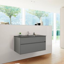 Burgbad RC40 Solitaire Schrank mit Waschtisch, 1 Auszug, SGAQ080F4511A0109,