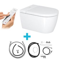 Duravit SensoWash Starck f Wand-Dusch-WC Lite Compact, mit Anschluss- und Schnittstellen-Set, 650001012004310+1007310000+1007290000, Compact