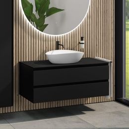 rivea Dia Unterschrank B: 120 mit 2 Ausz&uuml;gen, Waschtisch B: 60 cm wei&szlig; matt, BR0536WM+BR0034BM+BN0404BM,