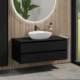 rivea Dia Unterschrank B: 120 mit 2 Ausz&uuml;gen, Waschtisch B: 60 cm wei&szlig;, BR0536WH+BR0034BM+BN0404BM,