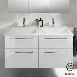 Burgbad Eqio Mineralguss-Waschtisch mit Unterschrank, 4 Ausz&uuml;ge, SEYW122F2009C0001P95,