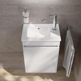 Duravit ME by Starck Handwaschbecken, evineo ineo5 evo Unterschrank B: 42 cm, mit 1 Tür, mit Griffmulde,, 07234300001+BE0718WH,