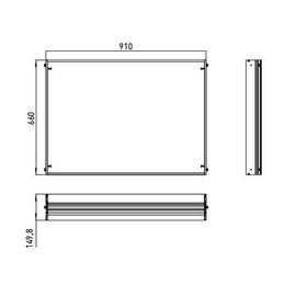 Emco Prestige Einbaurahmen f&uuml;r Lichtspiegel, 989700006,