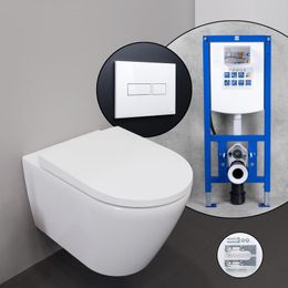 Duravit D-Neo Komplett-SET Wand-WC mit neeos Vorwandelement,, 45770900A1+16601WH#SET,