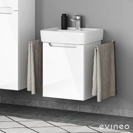 evineo ineo5 Waschtischunterschrank mit 1 T&uuml;r, mit Griffmulde, BE0340WH,