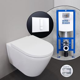 Duravit D-Neo Komplett-SET Wand-WC mit neeos Vorwandelement,, 45770900A1+16791WH#SET,