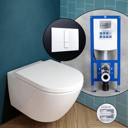 Villeroy & Boch Villeroy & Boch Subway 3.0 Komplett-SET Wand-WC mit neeos Vorwandelement,, 4670TSR1+16791WH#SET,