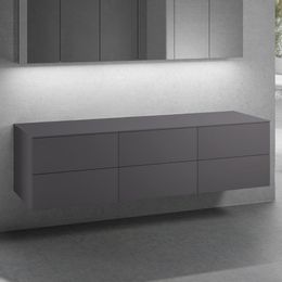 neoro n50 Unterschrank B: 180 cm mit 6 Ausz&uuml;gen, 3#BN0421GR+BN0409GR,