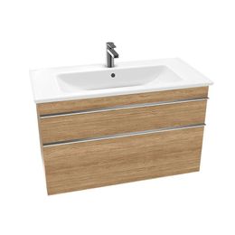 Villeroy & Boch Villeroy & Boch Venticello Schrank mit Waschtisch, 2 Ausz&uuml;ge, 4104ALRW+A92601RH,