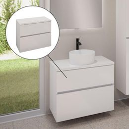 evineo ineo5 evo Unterschrank mit Konsolenplatte B: 80 cm, mit 2 Ausz&uuml;gen, BE0957WH+BE0963WH,