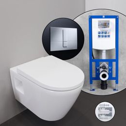Duravit D-Neo Komplett-SET Wand-WC mit neeos Vorwandelement,, 45780900A1+16791CR#SET,
