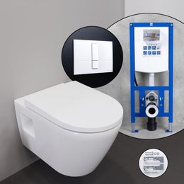 Duravit D-Neo Komplett-SET Wand-WC mit neeos Vorwandelement,, 2578092000+16791WH#SET,