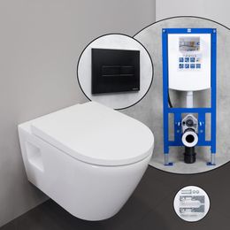 Duravit D-Neo Komplett-SET Wand-WC mit neeos Vorwandelement,, 2578092000+16601BM#SET,