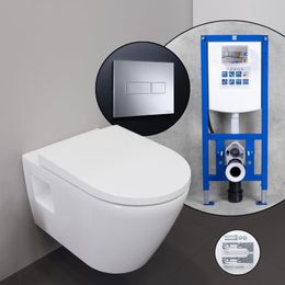 Duravit D-Neo Komplett-SET Wand-WC mit neeos Vorwandelement,, 2578092000+16601CR#SET,
