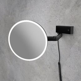 Viverso Zoom me Kosmetikspiegel mit 5-facher Vergr&ouml;&szlig;erung, Beleuchtung mit einstellbarer Farbtemperatur, VM6001MB+VM90CHGB,