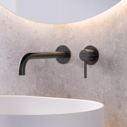 Mariner Logica Wand-Waschtischarmatur Ausladung 250 mm, f&uuml;r smart Grundk&ouml;rper, LOG1111-GM+BOT0258-GM,
