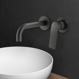 Mariner Tao Wand-Waschtischarmatur Ausladung: 212 mm, f&uuml;r smart Grundk&ouml;rper, TAO1111-GR+BOT0058-GR,