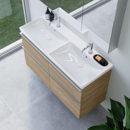 Villeroy & Boch Villeroy & Boch Avento Doppelwaschtisch, evineo ineo4 Unterschrank B: 120 cm, 4 Ausz&uuml;ge, mit Griff,, 4A23CKR1+BE0811OA,