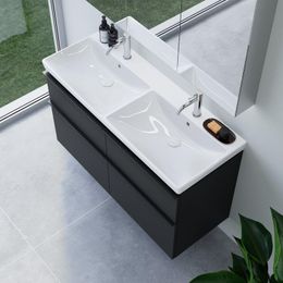 Villeroy & Boch Villeroy & Boch Avento Doppelwaschtisch, evineo ineo4 Unterschrank B: 120 cm, 4 Ausz&uuml;ge, mit Griff,, 4A23CK01+BE0811BM,