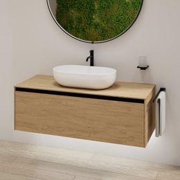rivea Dia soleado Unterschrank B: 120 cm mit 1 Auszug, Waschtisch B: 60 cm wei&szlig; matt,, BR0527WM+BR0108SO,