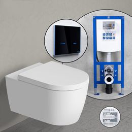 Duravit ME by Starck HygieneFlush Komplett-SET Wand-WC mit neeos Vorwandelement,, 45790920A1+16746BM#SET,