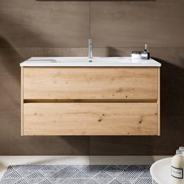 RIHO Porto Schrank mit Waschtisch, 2 Ausz&uuml;ge, F014009DP6+W018008005,