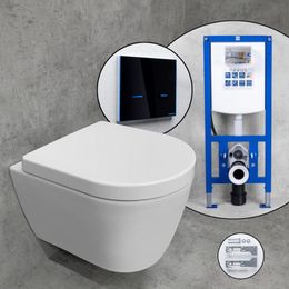 Duravit ME by Starck Compact Wand-WC & Tellkamp WC-Sitz mit neeos Vorwandelement,, 25300900001+16746BM#SET,