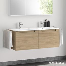 evineo ineo5 Unterschrank B: 120 cm, 2 Ausz&uuml;ge, mit Griffmulde, f&uuml;r evineo ineo Doppelwaschtisch,, BE0308OA,