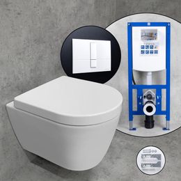 Duravit ME by Starck Compact Wand-WC & Tellkamp WC-Sitz mit neeos Vorwandelement,, 25300900001+16791WH#SET,