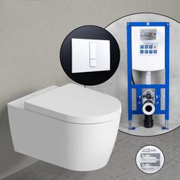 Duravit ME by Starck HygieneFlush Komplett-SET Wand-WC mit neeos Vorwandelement,, 45790920A1+16791WH#SET,