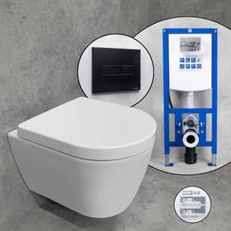 Duravit ME by Starck Compact Wand-WC & Tellkamp WC-Sitz mit neeos Vorwandelement,, 2530090000+16601BM#SET,
