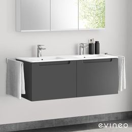 evineo ineo5 Unterschrank B: 120 cm, 2 Ausz&uuml;ge, mit Griffmulde, f&uuml;r evineo ineo Doppelwaschtisch,, BE0308AN,