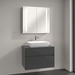 Villeroy & Boch Villeroy & Boch Embrace Schrank mit Artis Waschtisch, mit Spiegelschrank My View 14, 417258R1+A95500FP+A4218000, My View 14