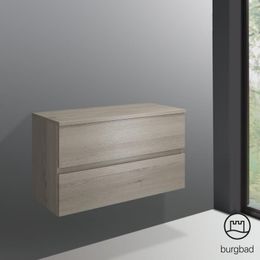 Burgbad Cube Seitenschrank, 2 Ausz&uuml;ge, USIE080F3785,