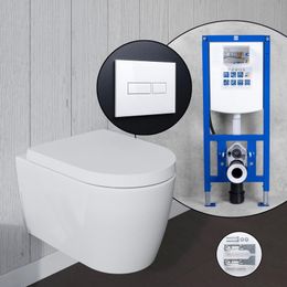 Duravit ME by Starck Komplett-SET Wand-WC mit neeos Vorwandelement,, 2584092000+16601WH#SET,