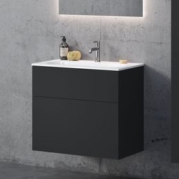 neoro n50T46 Unterschrank B: 80 cm mit 2 Ausz&uuml;gen, Waschtisch softcube wei&szlig;,, BN0083BM,