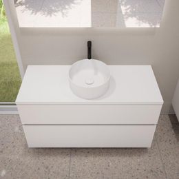 evineo ineo5 evo Unterschrank B: 120 cm mit 2 Ausz&uuml;gen, ineo7 Waschtisch &Oslash; 36 cm wei&szlig; matt,, BE0959WM+BE0965WM+BE0942WM,