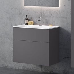 neoro n50T46 Unterschrank B: 80 cm mit 2 Ausz&uuml;gen, Waschtisch softcube wei&szlig;,, BN0083GR,