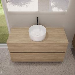 evineo ineo5 evo Unterschrank B: 120 cm mit 2 Ausz&uuml;gen, ineo7 Waschtisch &Oslash; 36 cm wei&szlig;,, BE0959OA+BE0965OA+BE0942WH,